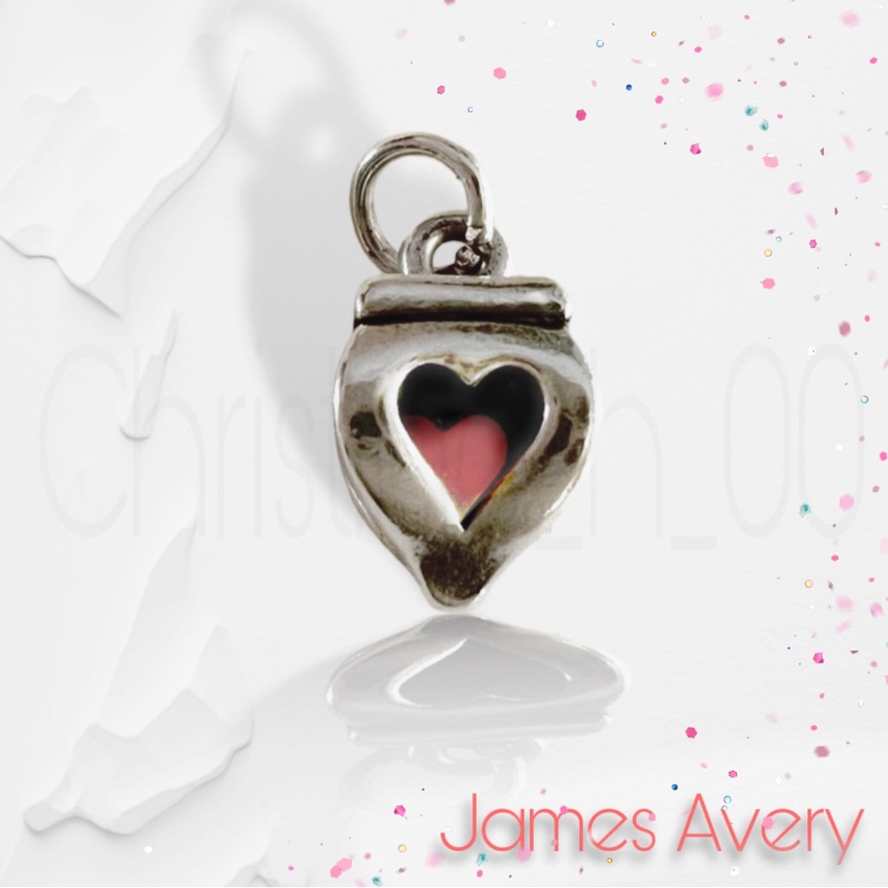 James Avery Retired Heart Box Finial 4 Sided - Gem